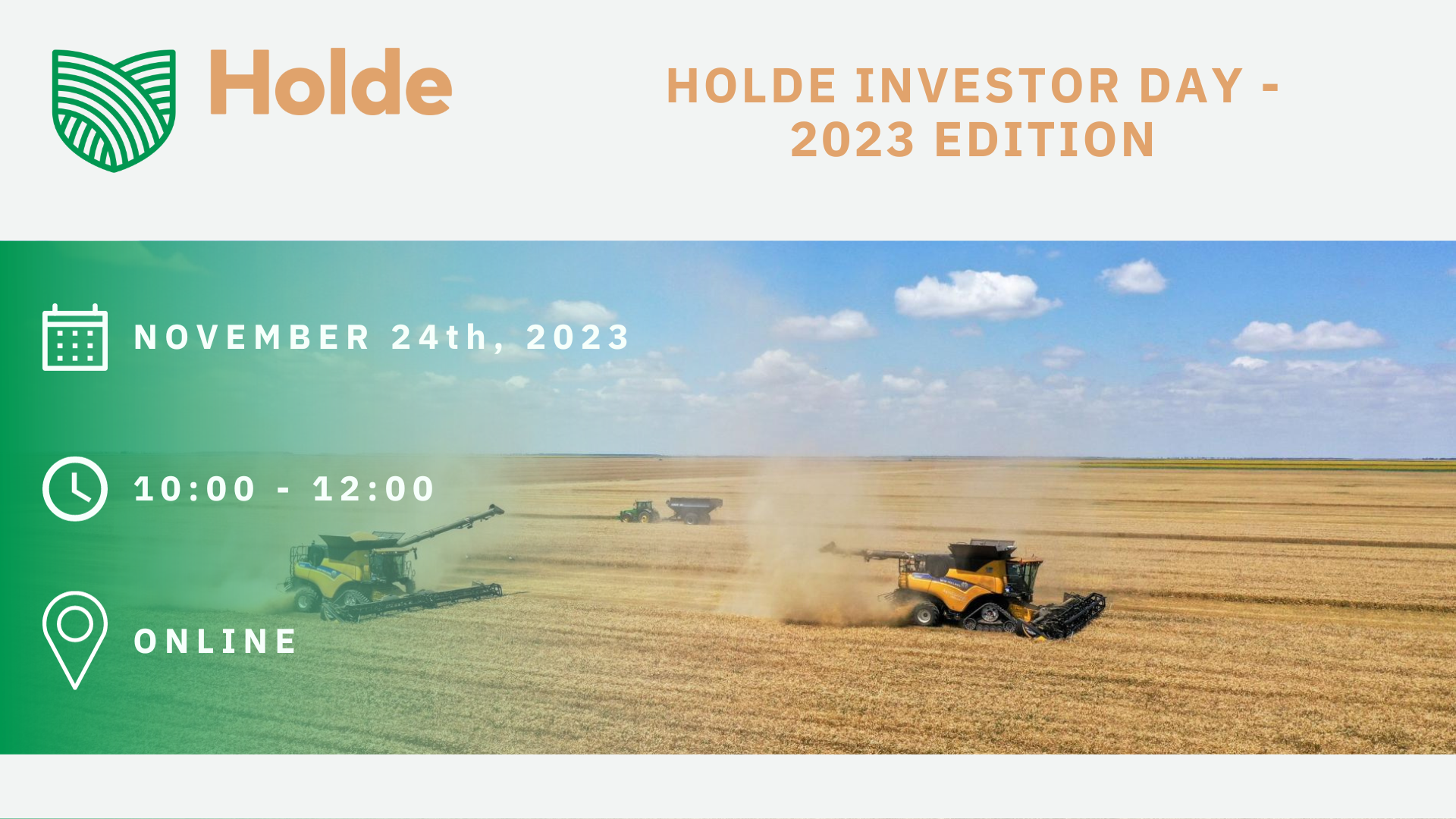 Holde Investor Day - 2023 edition - Holde Agri Invest SA